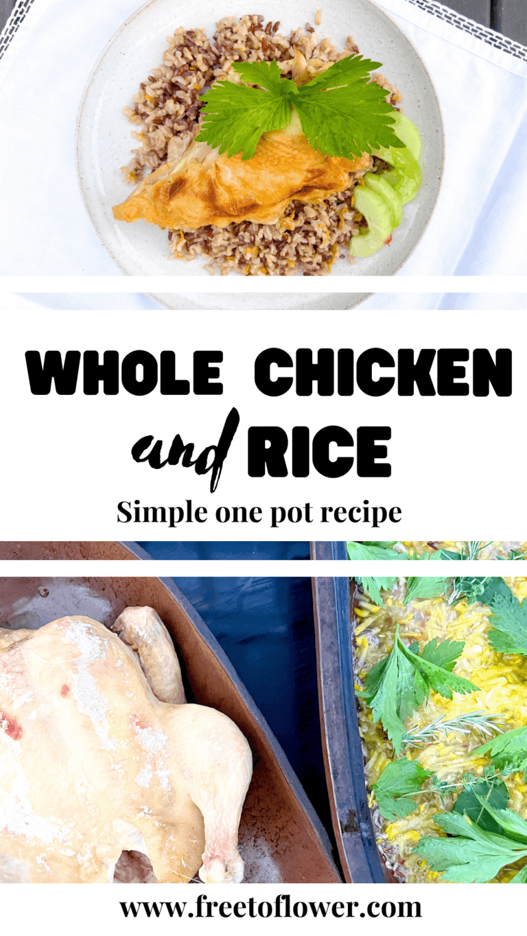 Easy Whole Roasted Chicken with Rice Recipe