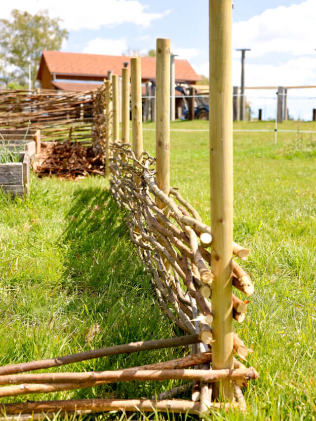 How to Make a Wattle Fence with Natural Branches - Free to Flower